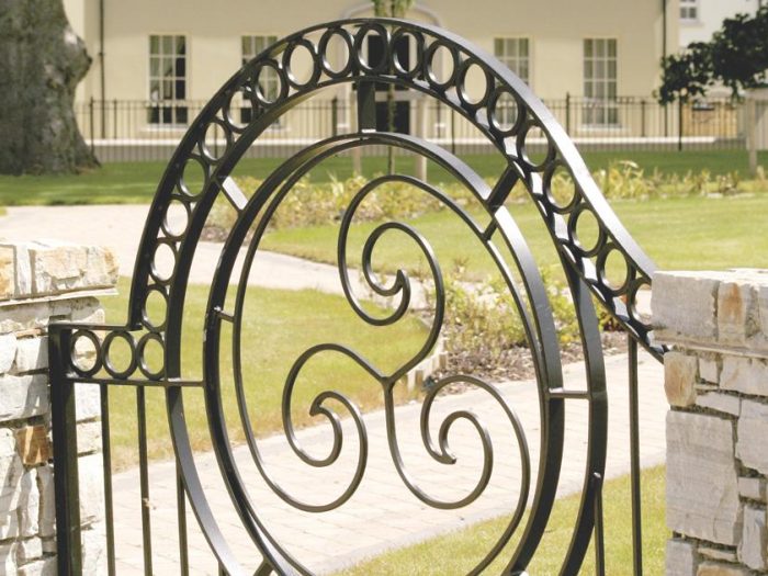 Bespoke wrought iron design for residential site was fitted with ...